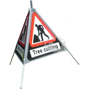 Quazar 600mm 3 Sided Tripod Tree Cutting Sign - Honey Brothers