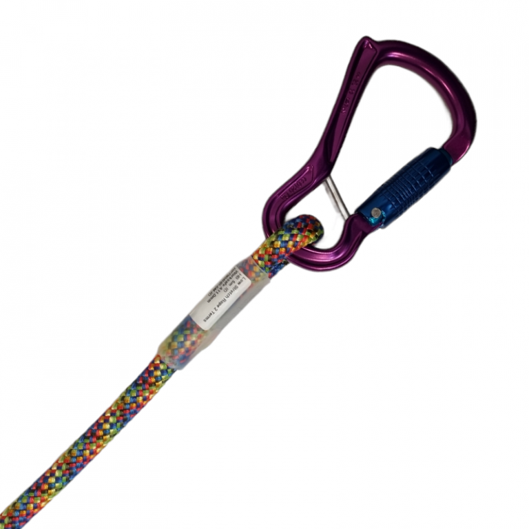 DMM iD Low Stretch 11mm Rainbow Lanyard with Ceros Carabiner - Honey ...