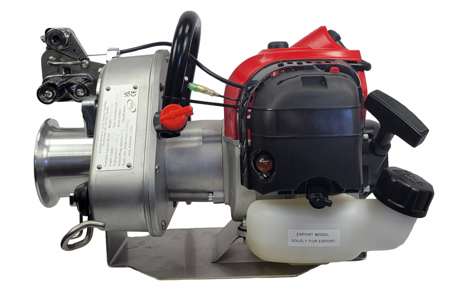 Portable Winch Petrol Winch - 1200kg Pull Force (Maruyama 50cc Engine)